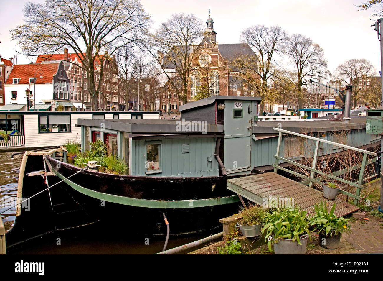 House boat Amsterdam Holland The Netherlands Nederland Dutch City ...