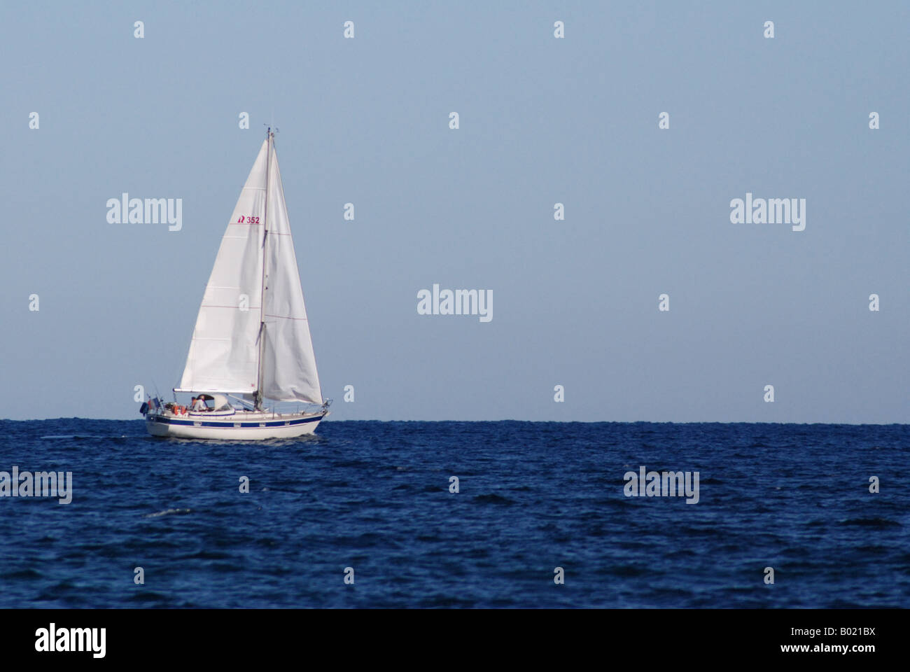 sailing boat on sea Stock Photo - Alamy