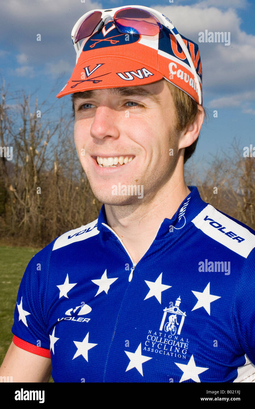 Portrait of two time US National Collegiate Cycling Champion Mark ...