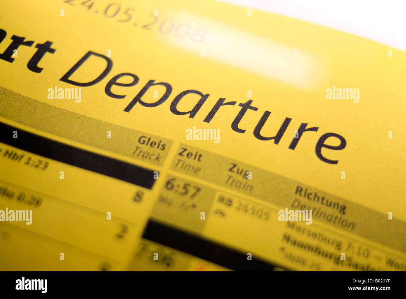 german departure timetable Stock Photo - Alamy