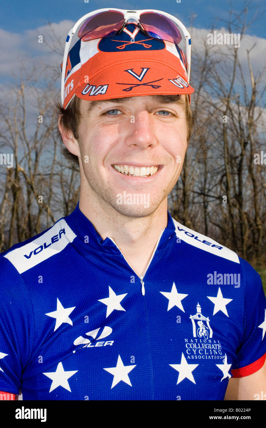 Portrait of two time US National Collegiate Cycling Champion Mark ...