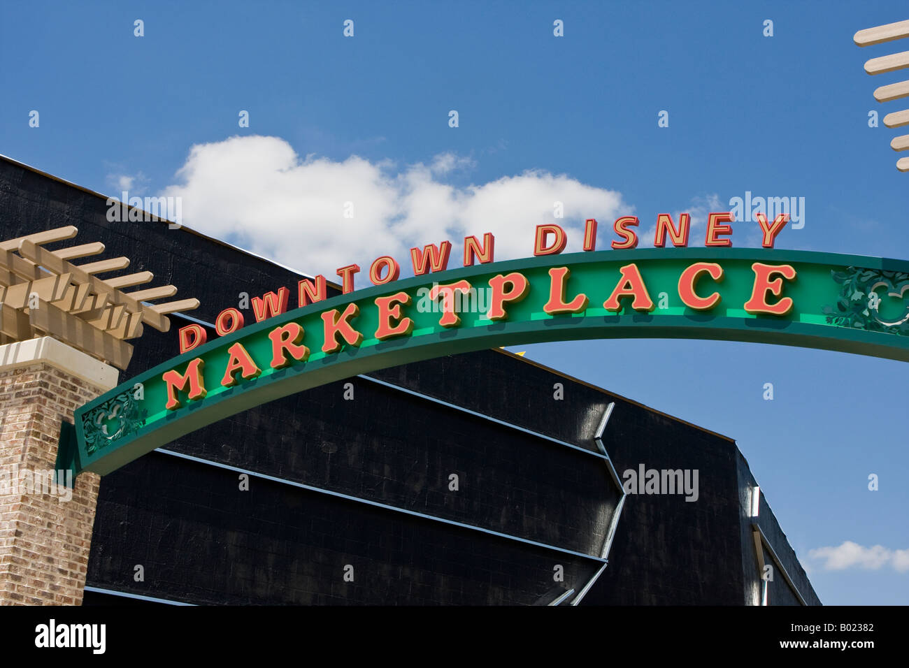 Downtown Disney Marketplace Sign Stock Photo - Alamy