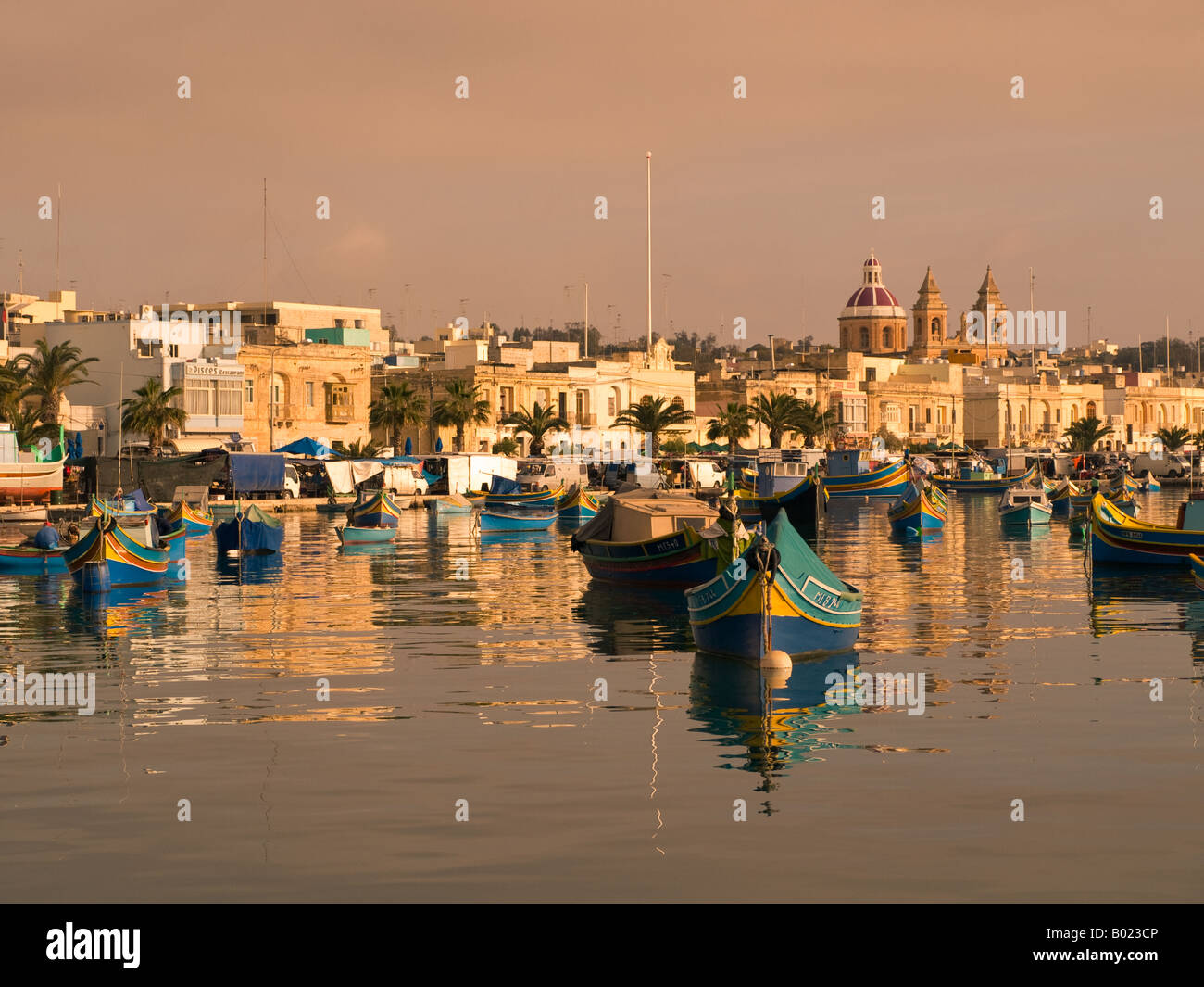 The lovely harbour of Marsaxlokk, Malta Stock Photo - Alamy