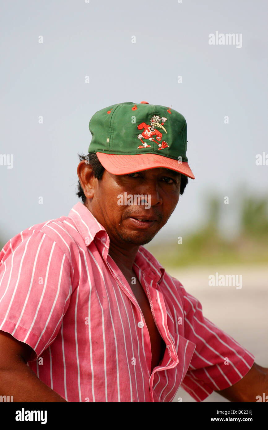 Photograph of a latino man fisherman from one of the rural beaches of ...