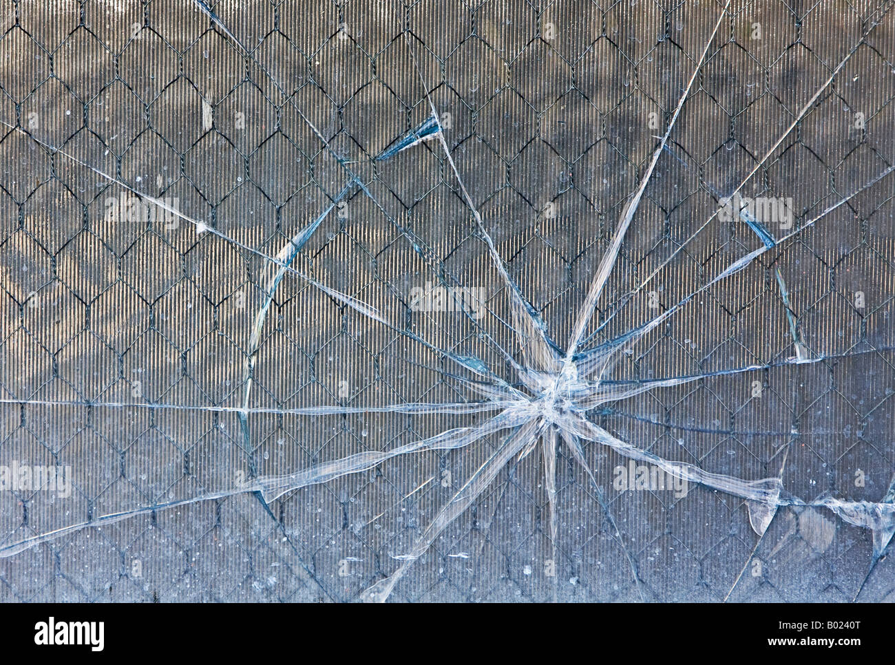 broken safety glass Stock Photo - Alamy