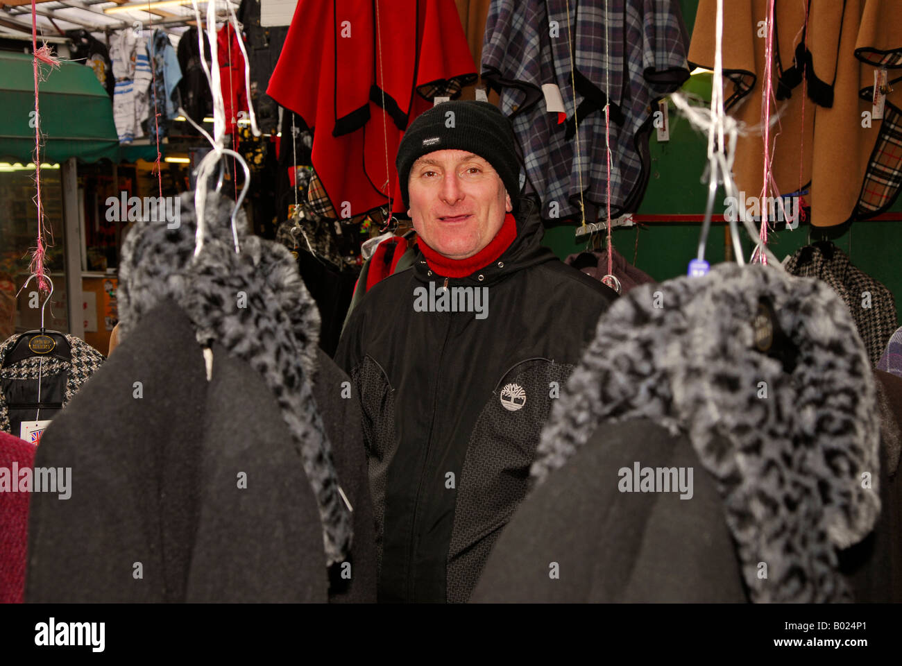 Market trader with his wares Shepherd s Bush Market London UK Stock ...