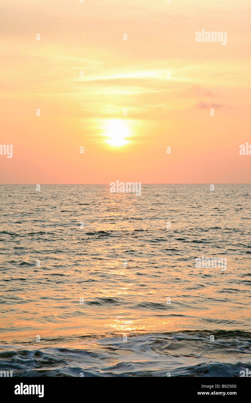 sunset at kerala beach, india Stock Photo - Alamy