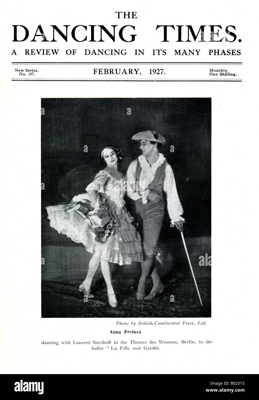 The Dancing Times Magazine February 1927 FOR EDITORIAL USE ONLY Stock ...