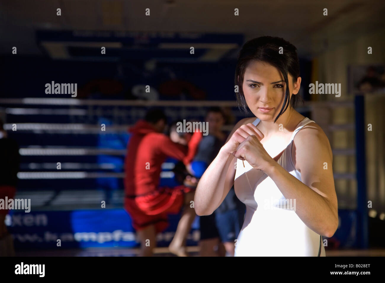 Young kickboxer woman in gym hi-res stock photography and images - Alamy