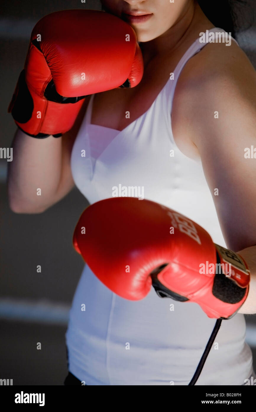 detail of young female boxer Stock Photo - Alamy