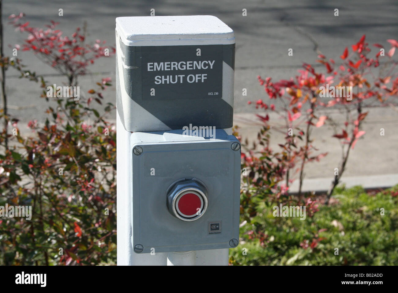 Emergency Shut Off button, gas station, Sacramento, California, United ...