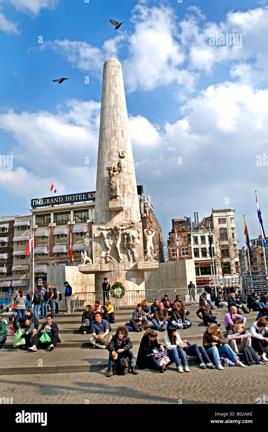 Netherlands holland dam square nederland architecture hi-res stock ...