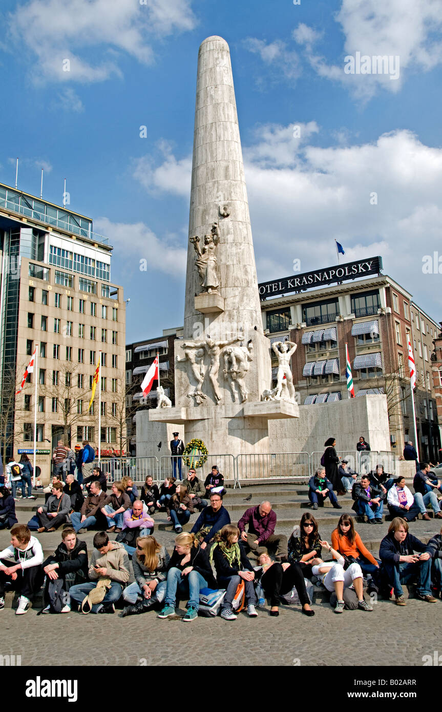 Netherlands holland dam square nederland architecture hi-res stock ...