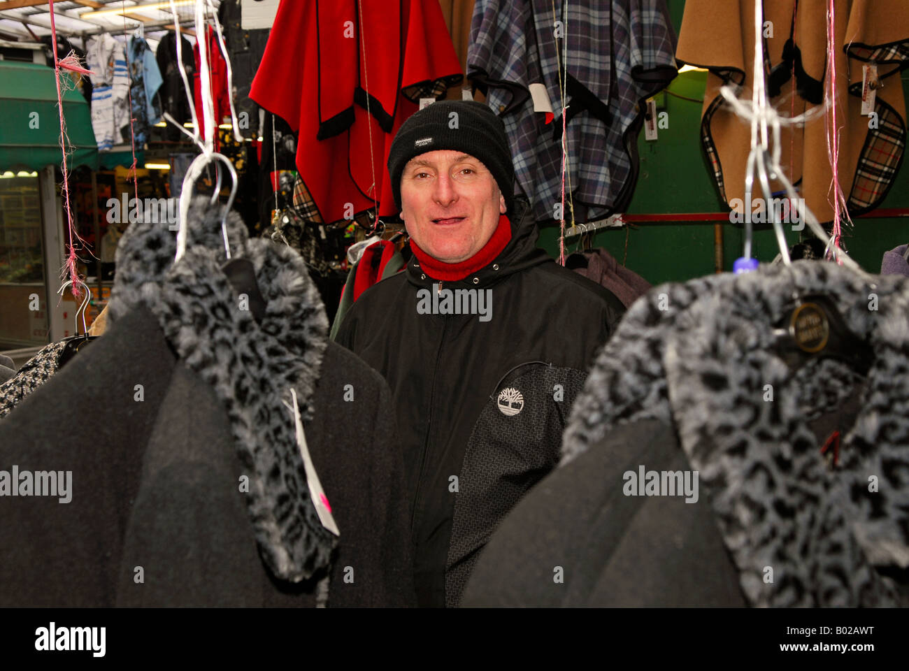 Market trader with his wares Shepherd s Bush Market London UK Stock ...