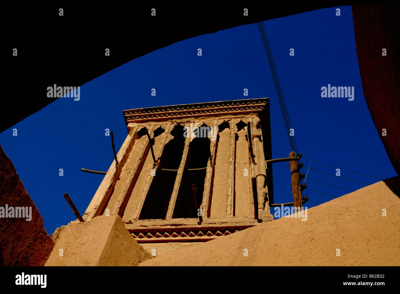 Traditional Wind Tower in the city of Yazd , Iran Stock Photo - Alamy
