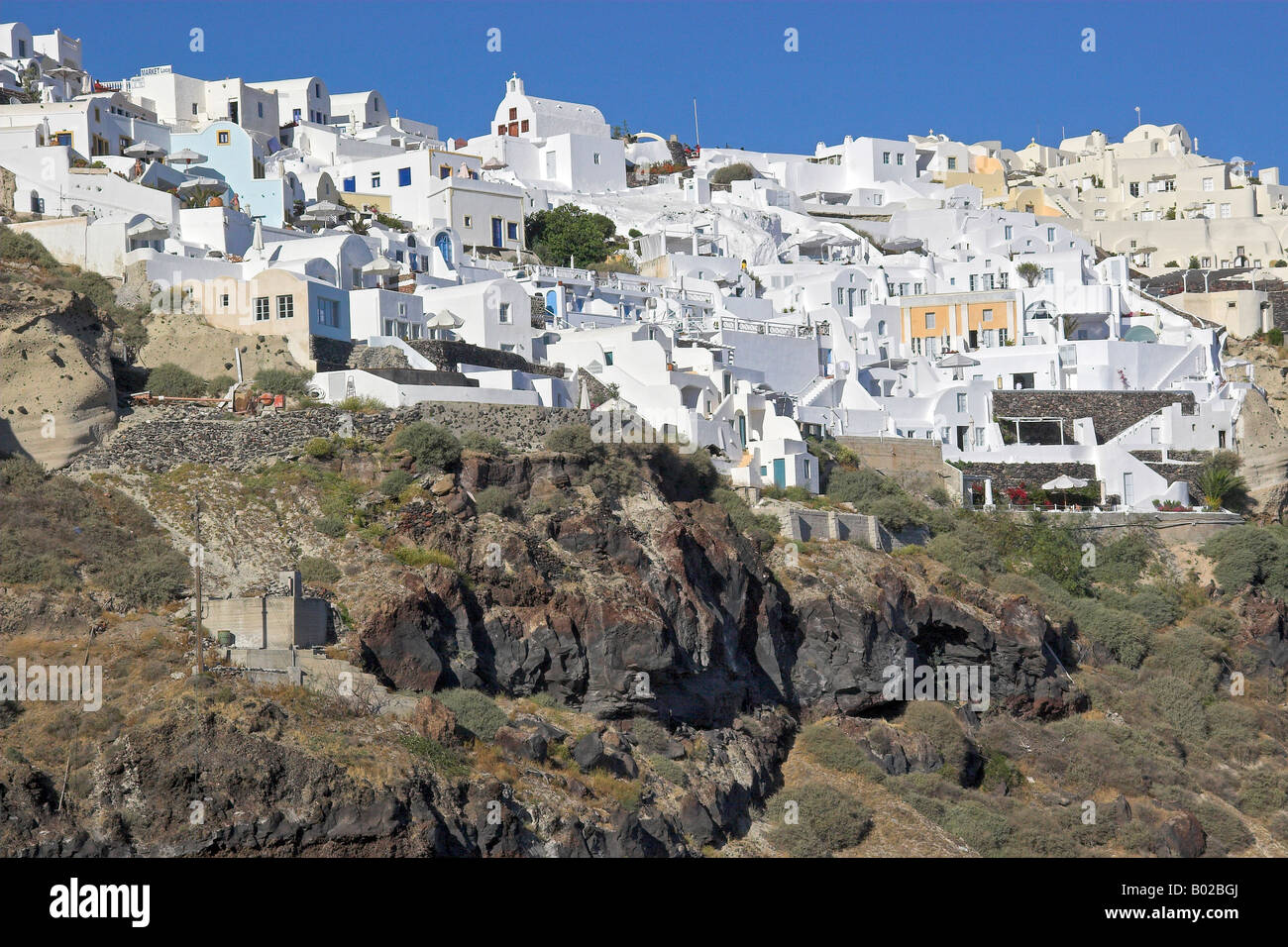 Village of Iea Santorini Greece Stock Photo - Alamy