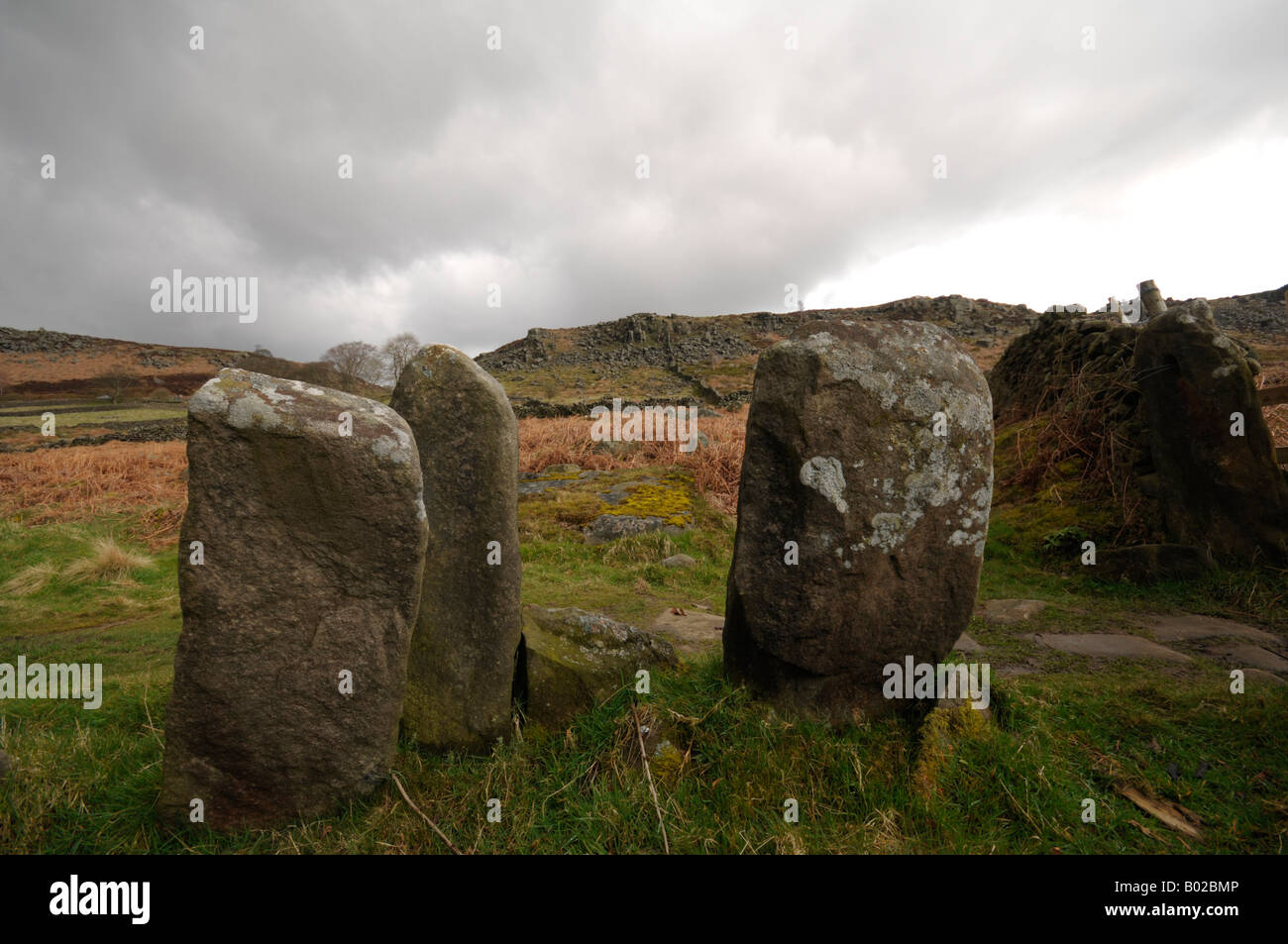 Peak District National Park below Baslow Edge Derbyshire England Stock ...