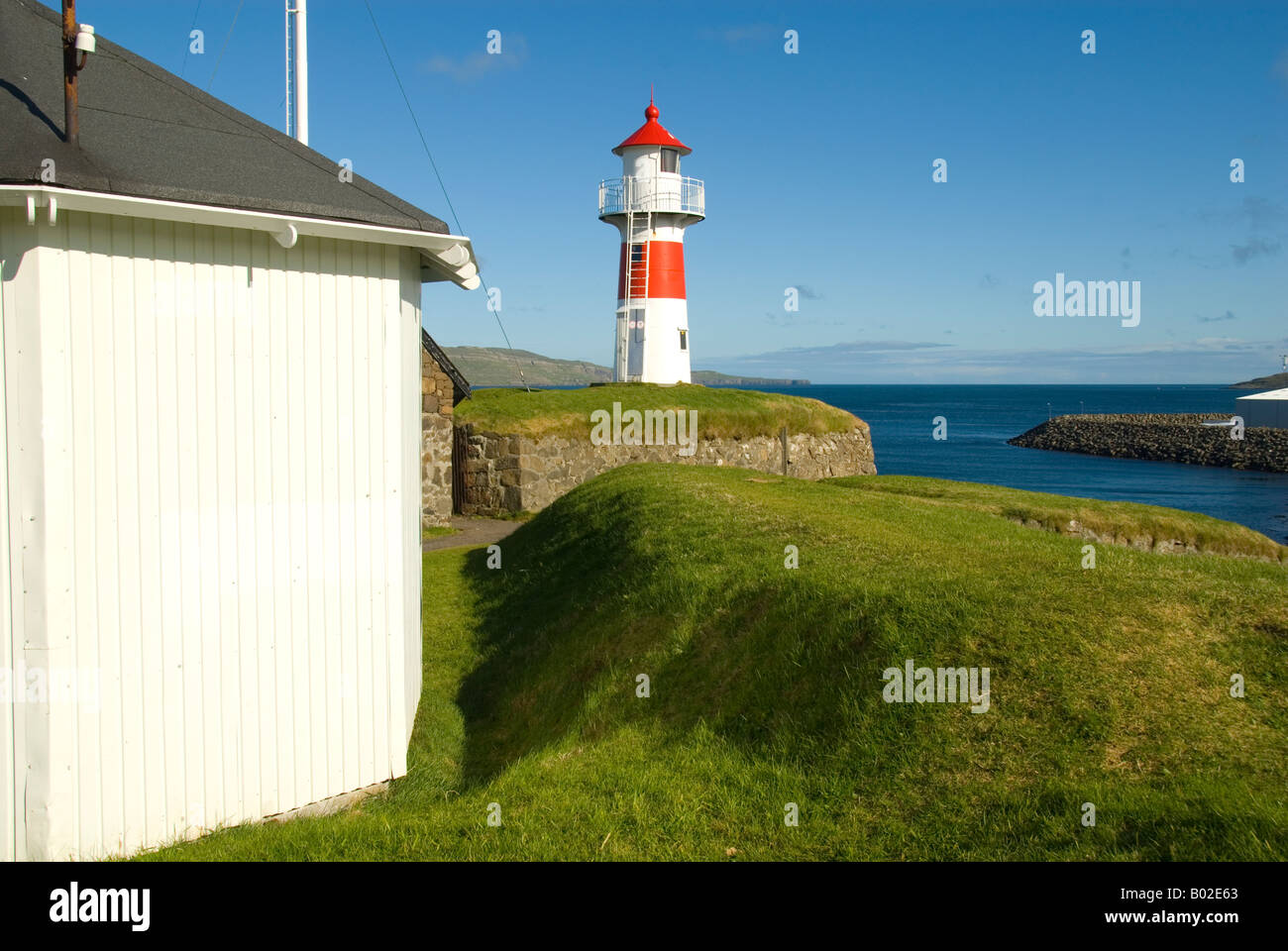 The lighthouse at Torshavn, Faroe Islands Stock Photo - Alamy