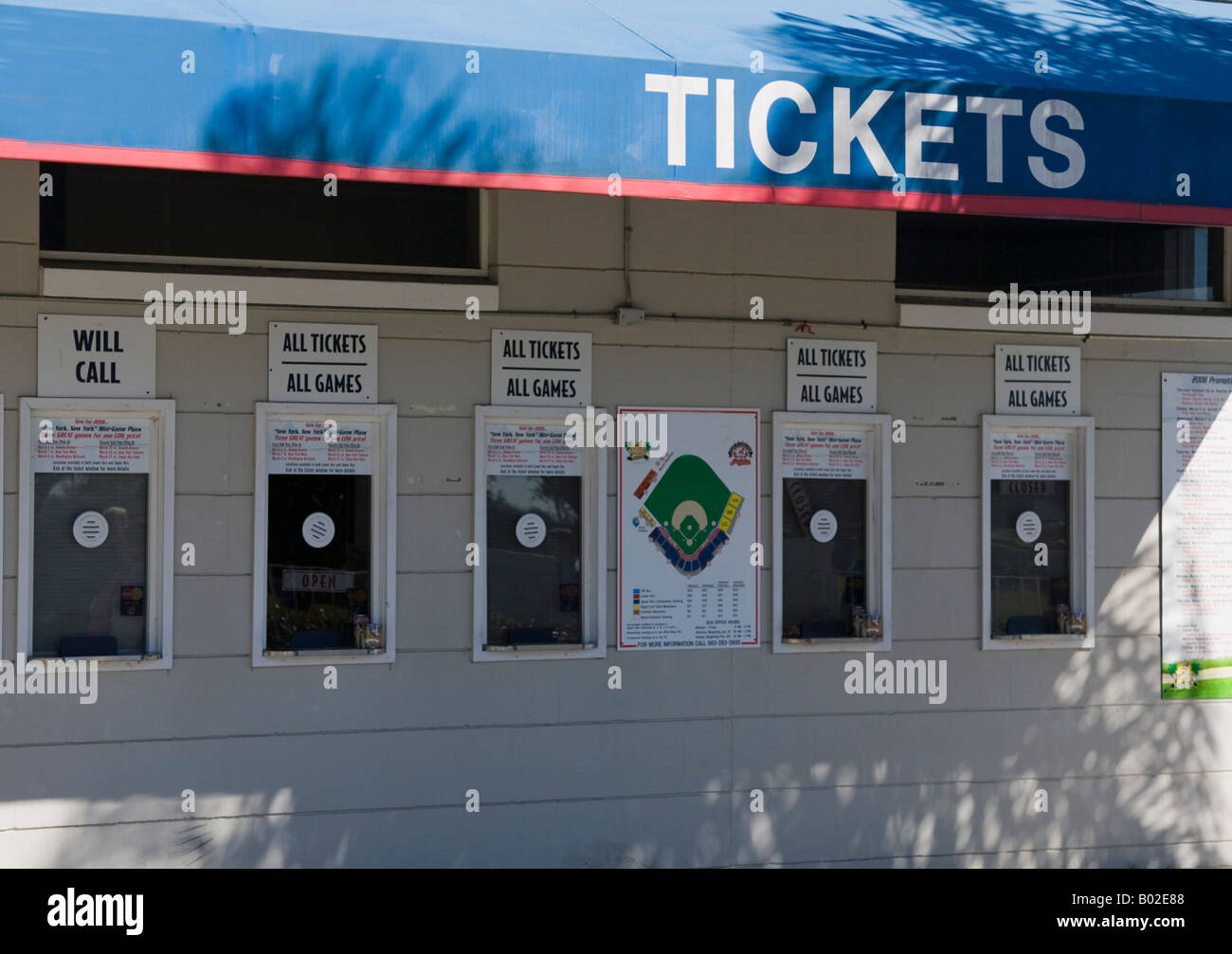 Ticket windows at a baseball field Stock Photo - Alamy