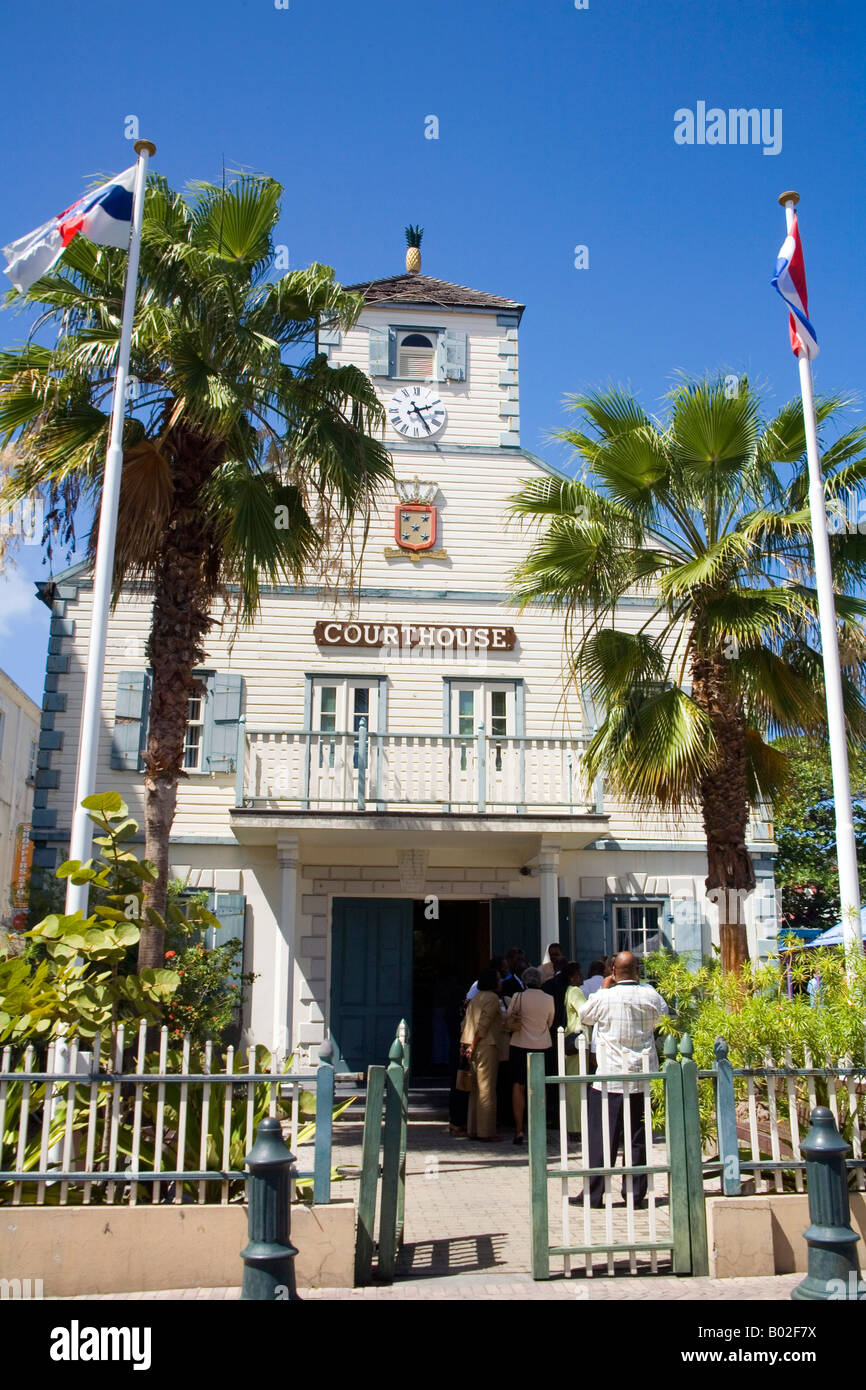 The Court House at Philipsburg in St Maarten Caribbean Stock Photo - Alamy