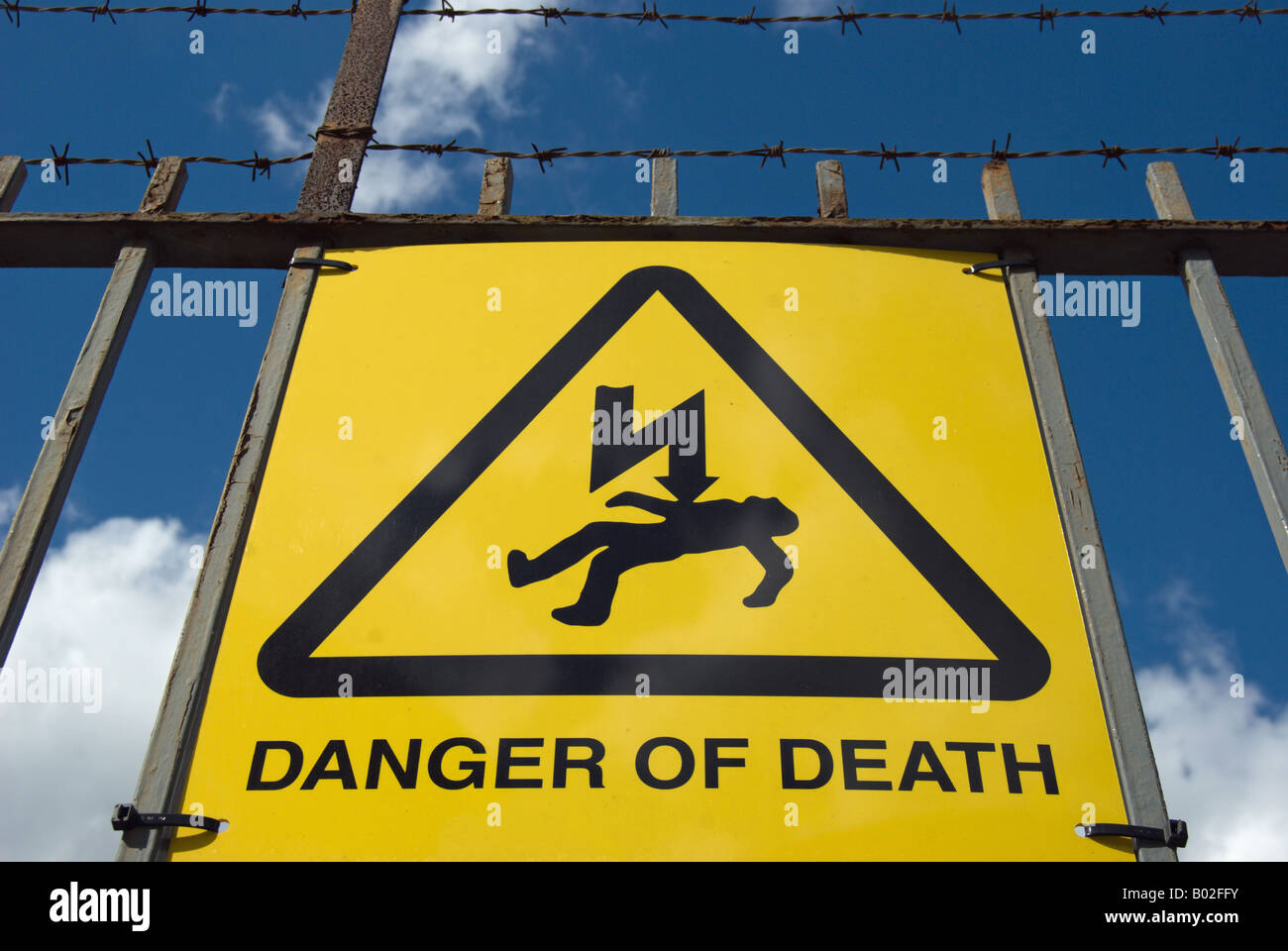 Warning sign at a substation hi-res stock photography and images - Alamy