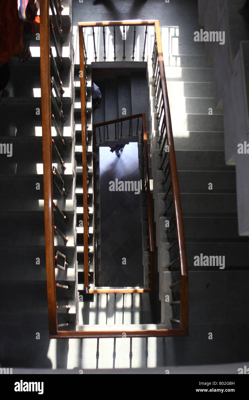 Top view of a staircase in a building Stock Photo - Alamy