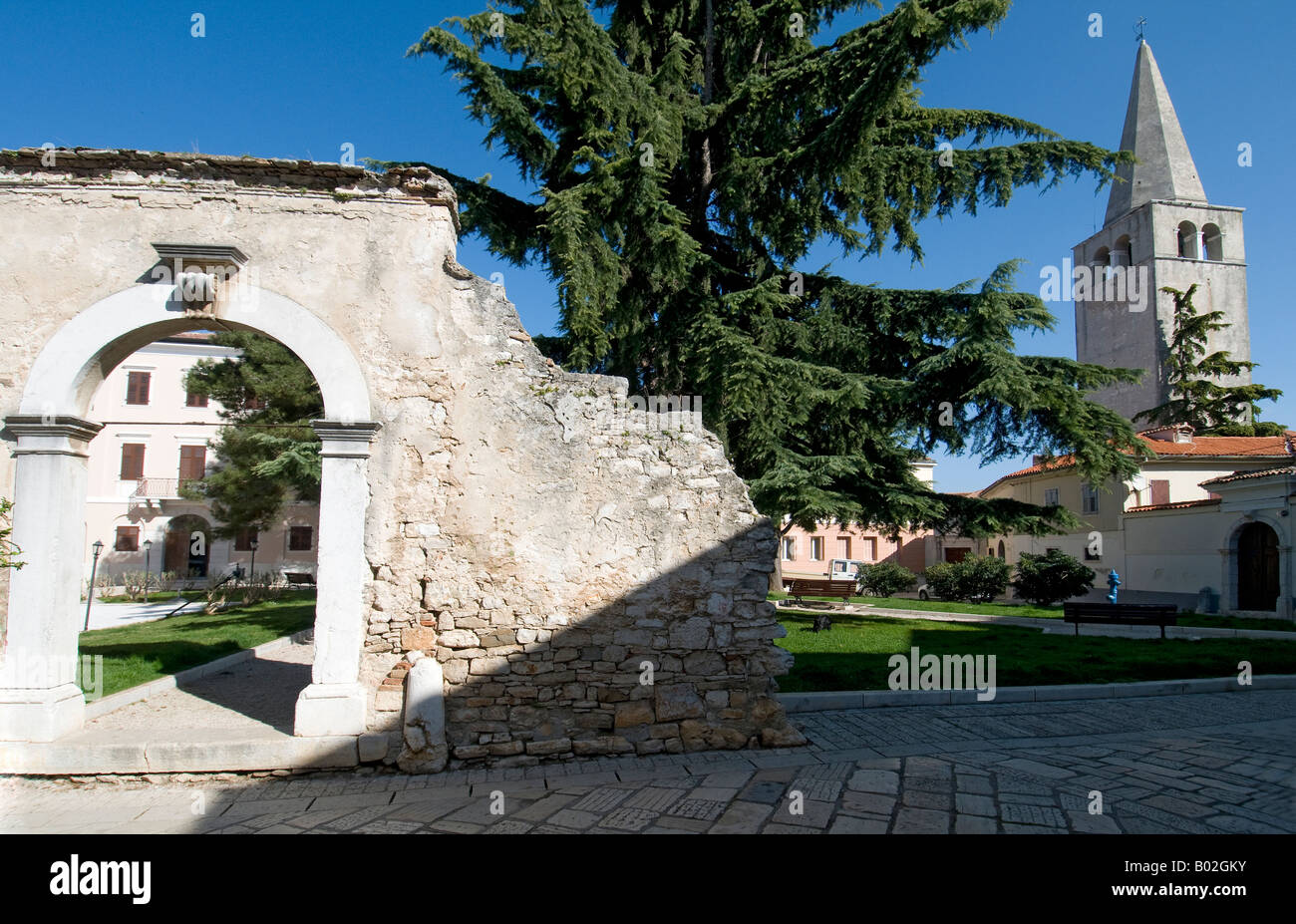 Dobrila Juraj Square in Porec, Croatia Stock Photo - Alamy