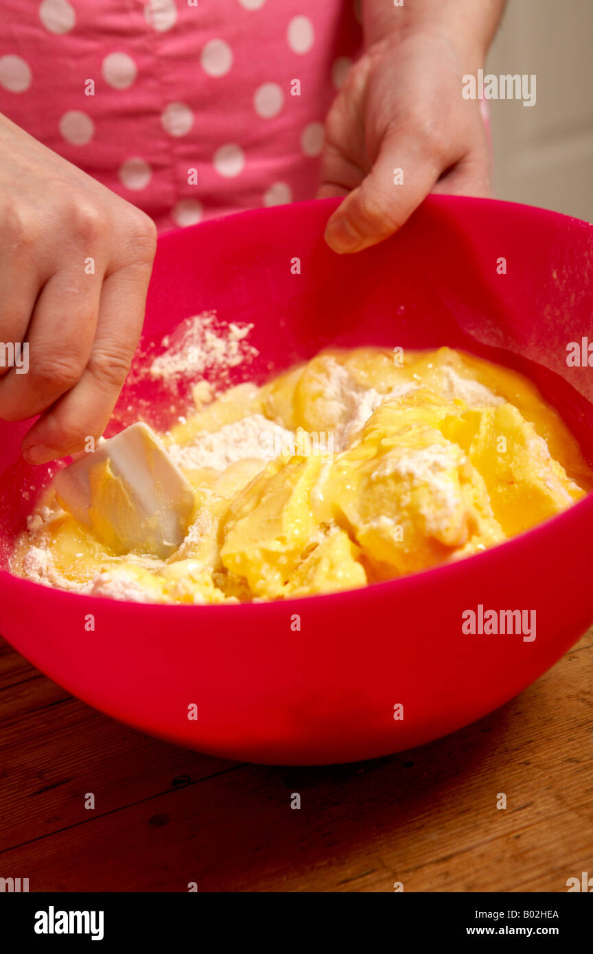 Close shot woman making cake hi-res stock photography and images - Alamy
