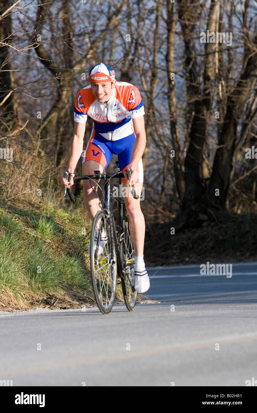 College aged young male cyclist hi-res stock photography and images - Alamy