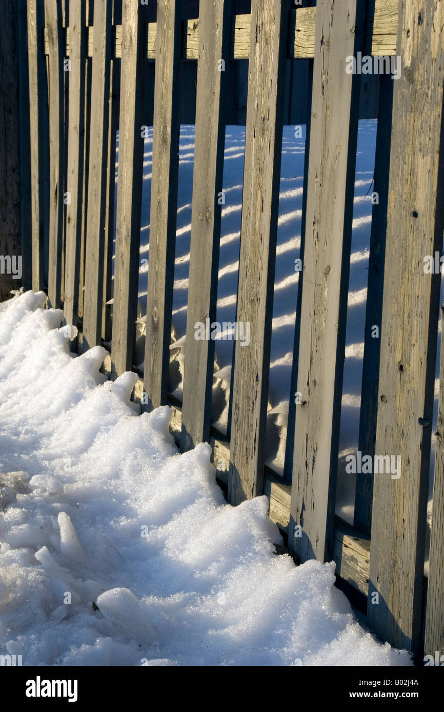Wooden picket fence slat slats hi-res stock photography and images - Alamy