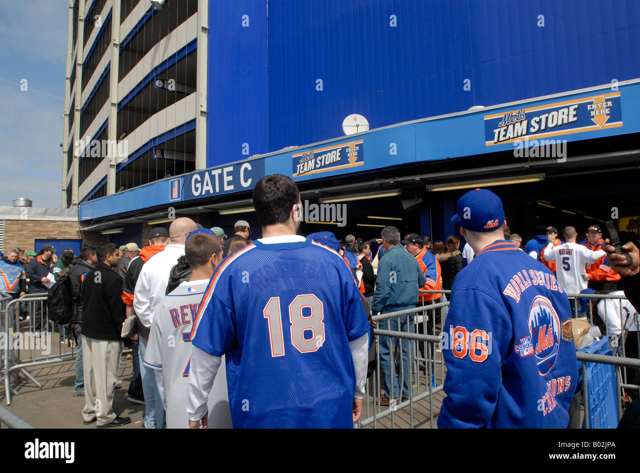 Shea Stadium in Flushing Queens in NYC at the last opening game of the ...