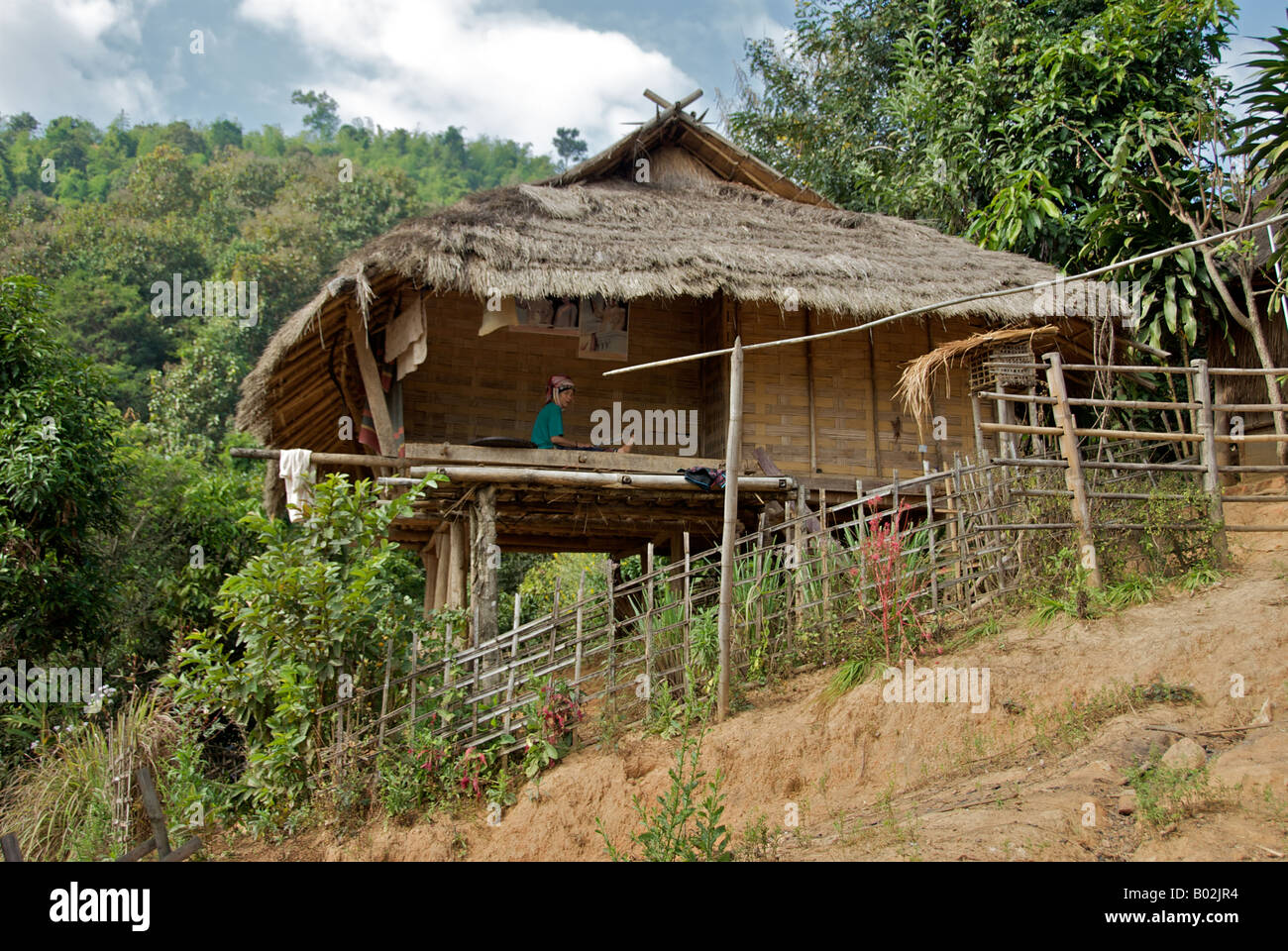 Akha village house Chiang Rai Province Thailand Stock Photo - Alamy