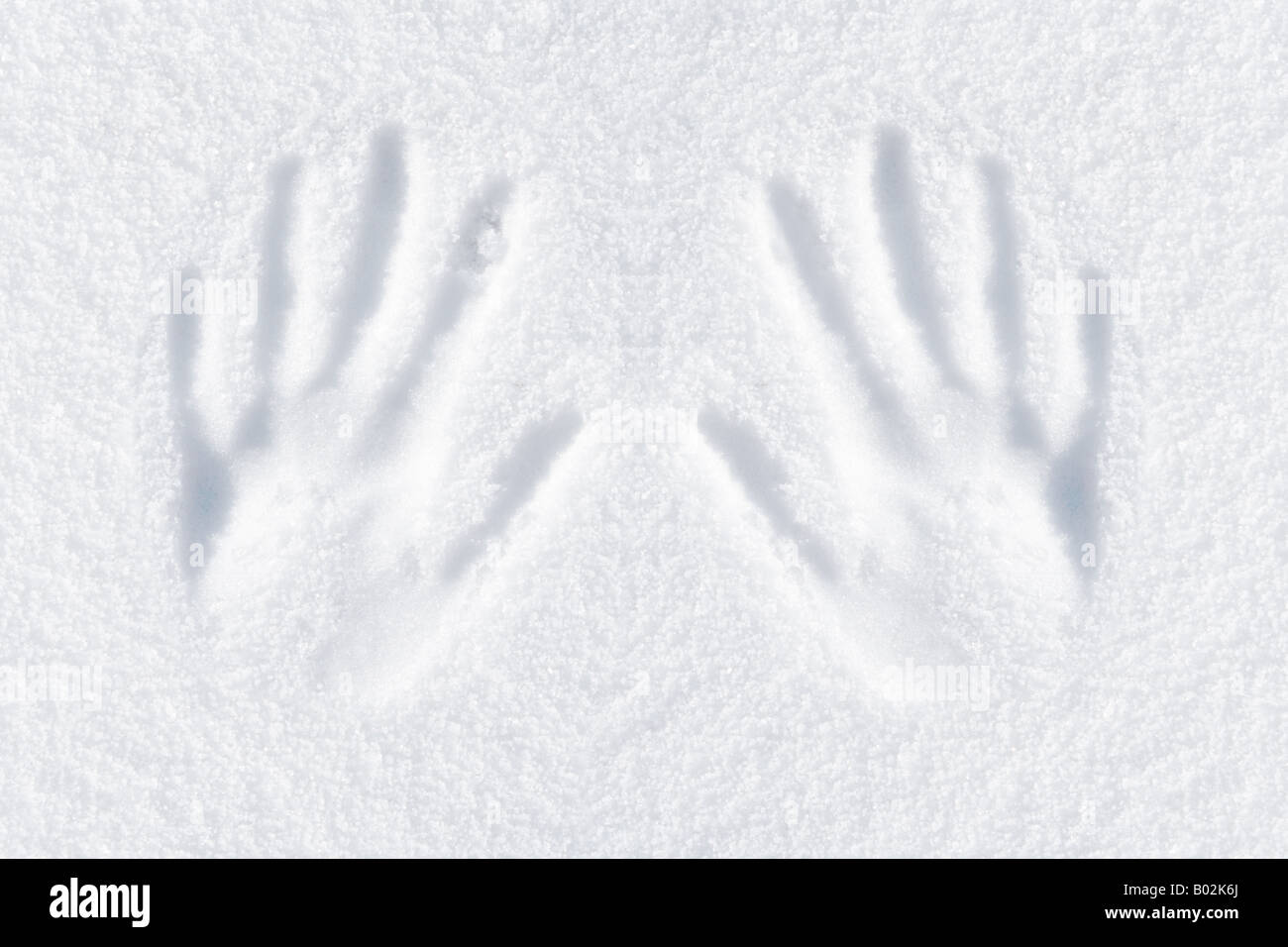 hands impression in fresh snow Stock Photo - Alamy hands impression in fresh snow Stock Photo - Alamy