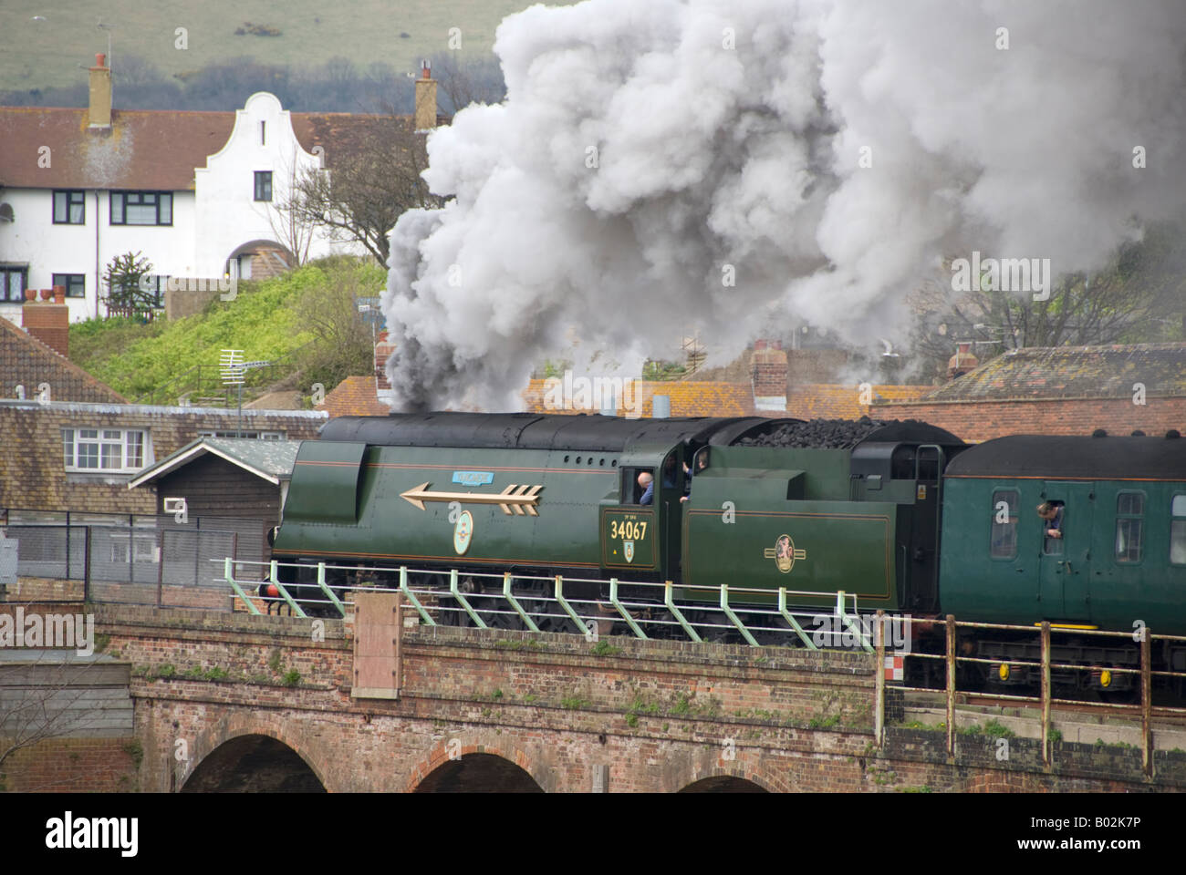 Steam train side view hi-res stock photography and images - Alamy