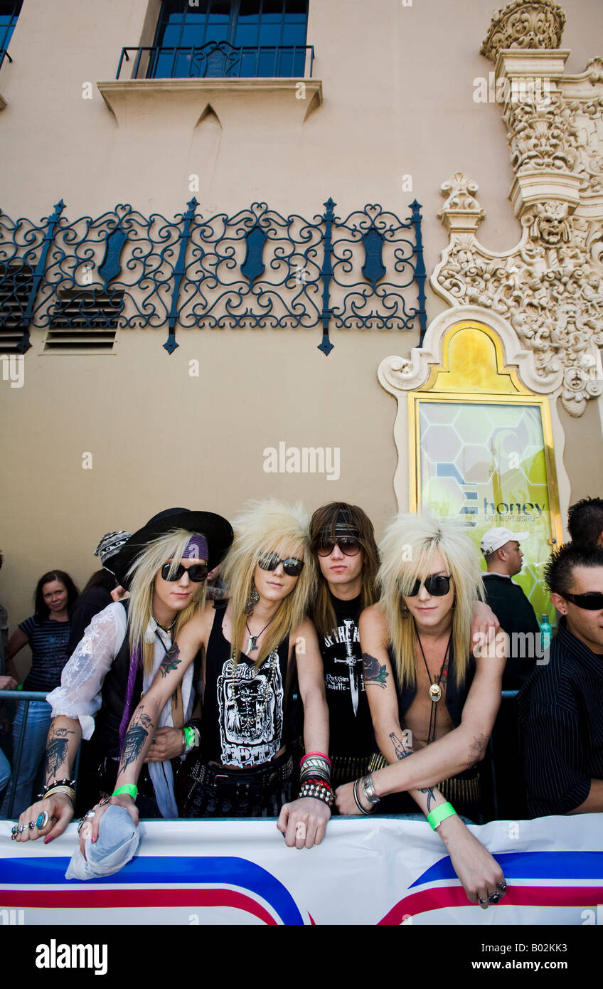 Fans waiting in line for a Motley Crue concert Hollywood Los Angeles ...