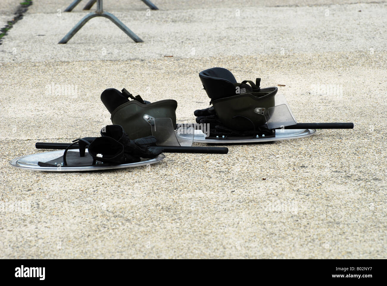 The helmet, shield and baton used by Belgian Soldiers during riot and ...