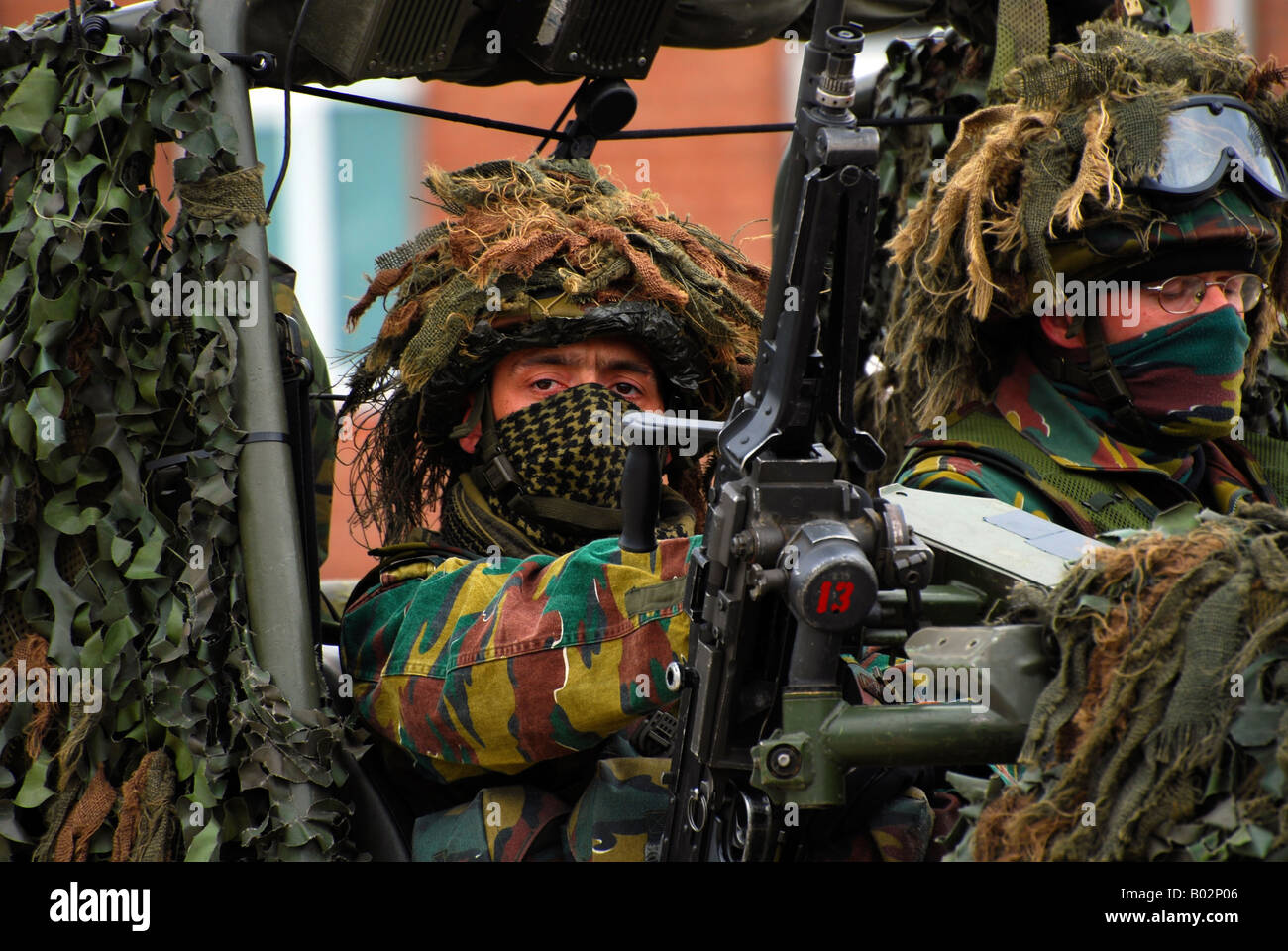 Members of a recce or scout team of the Belgian Army Stock Photo - Alamy