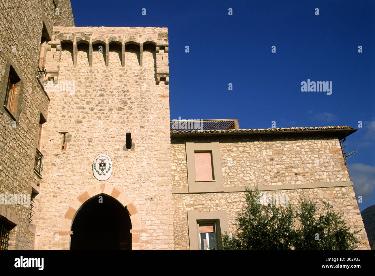 Italy, Umbria, Montefranco, Porta Franca Stock Photo - Alamy