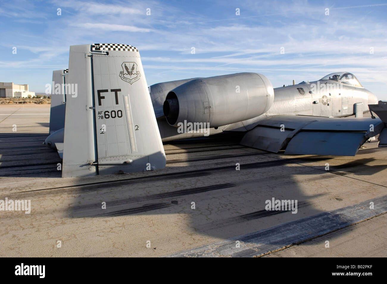 The tail section of an A-10 making direct contact with runway Stock ...