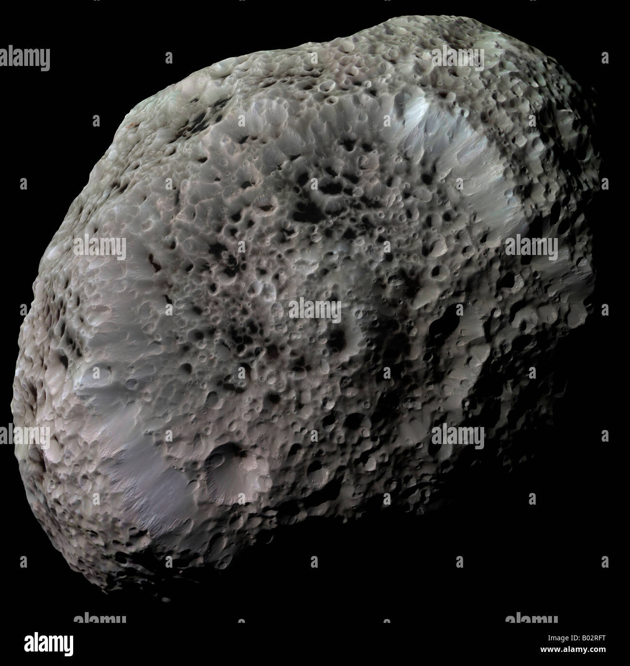 Saturn's moon Hyperion Stock Photo - Alamy