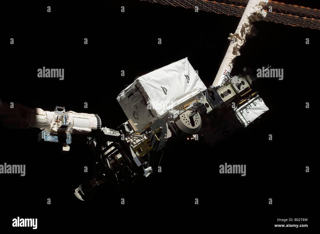 Space Shuttle Endeavour's Remote Manipulator System robotic arm Stock ...