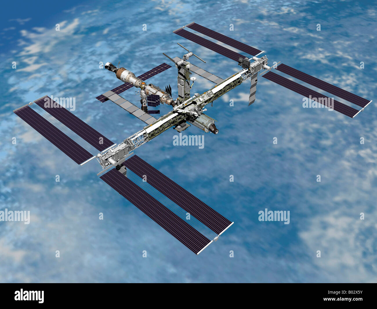 Computer generated image of the International Space Station Stock Photo ...