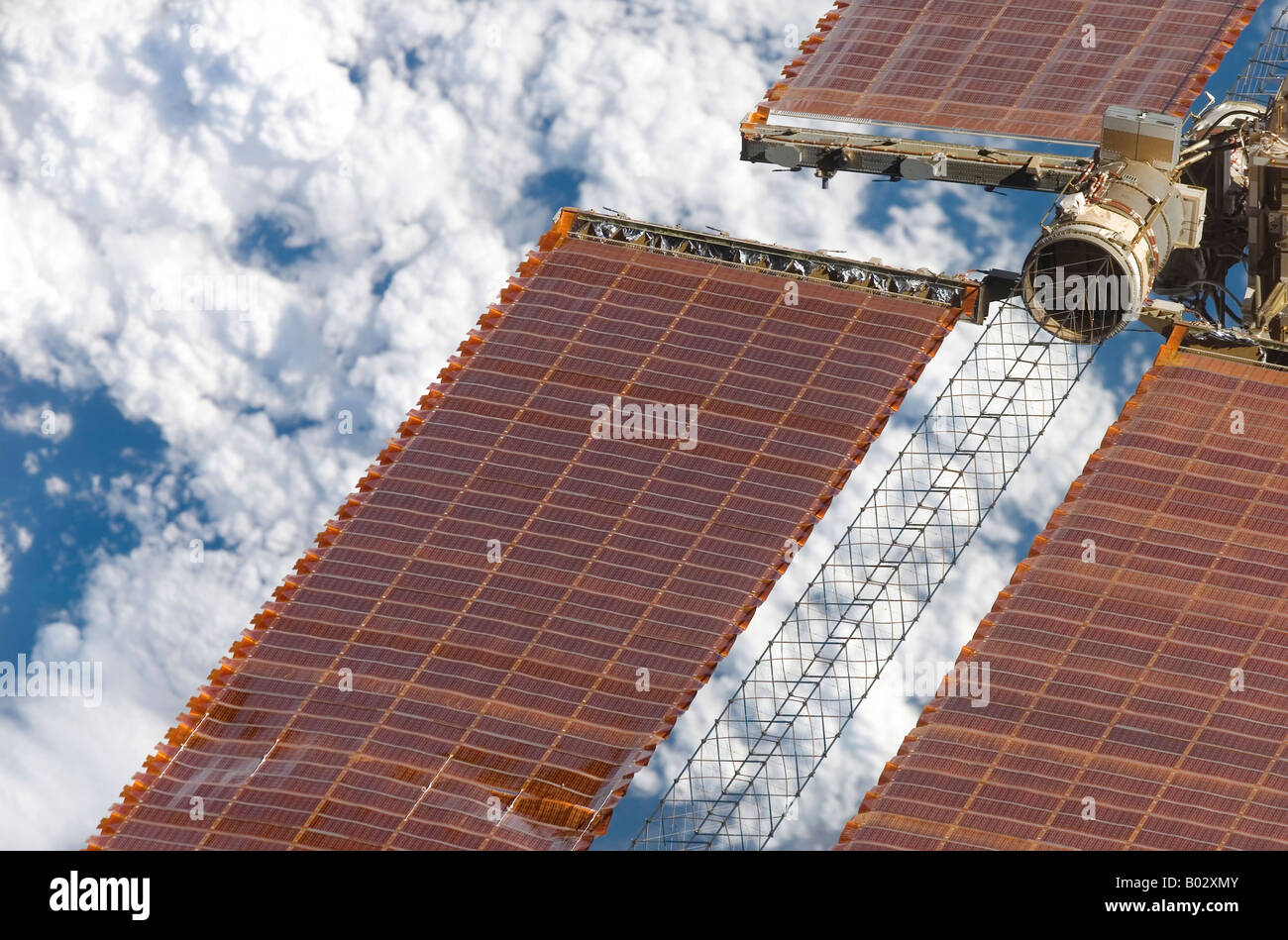A Close Up View Of The Solar Arrays On The International Space Station