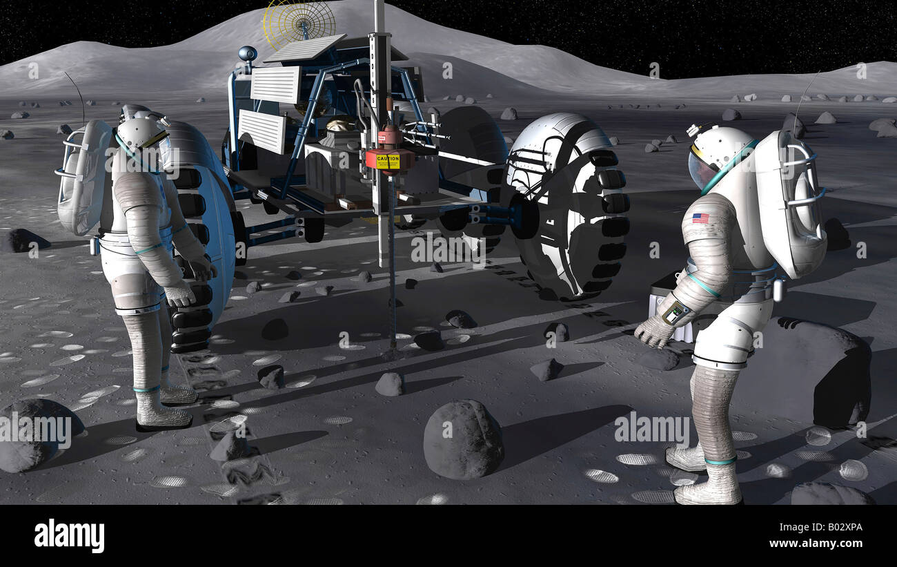 Artist's concept of future space exploration Stock Photo - Alamy