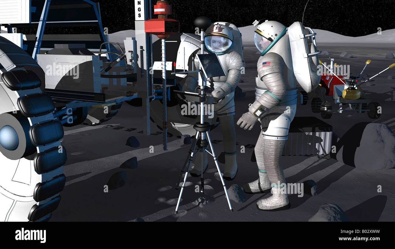 Artist's concept of future space exploration Stock Photo - Alamy