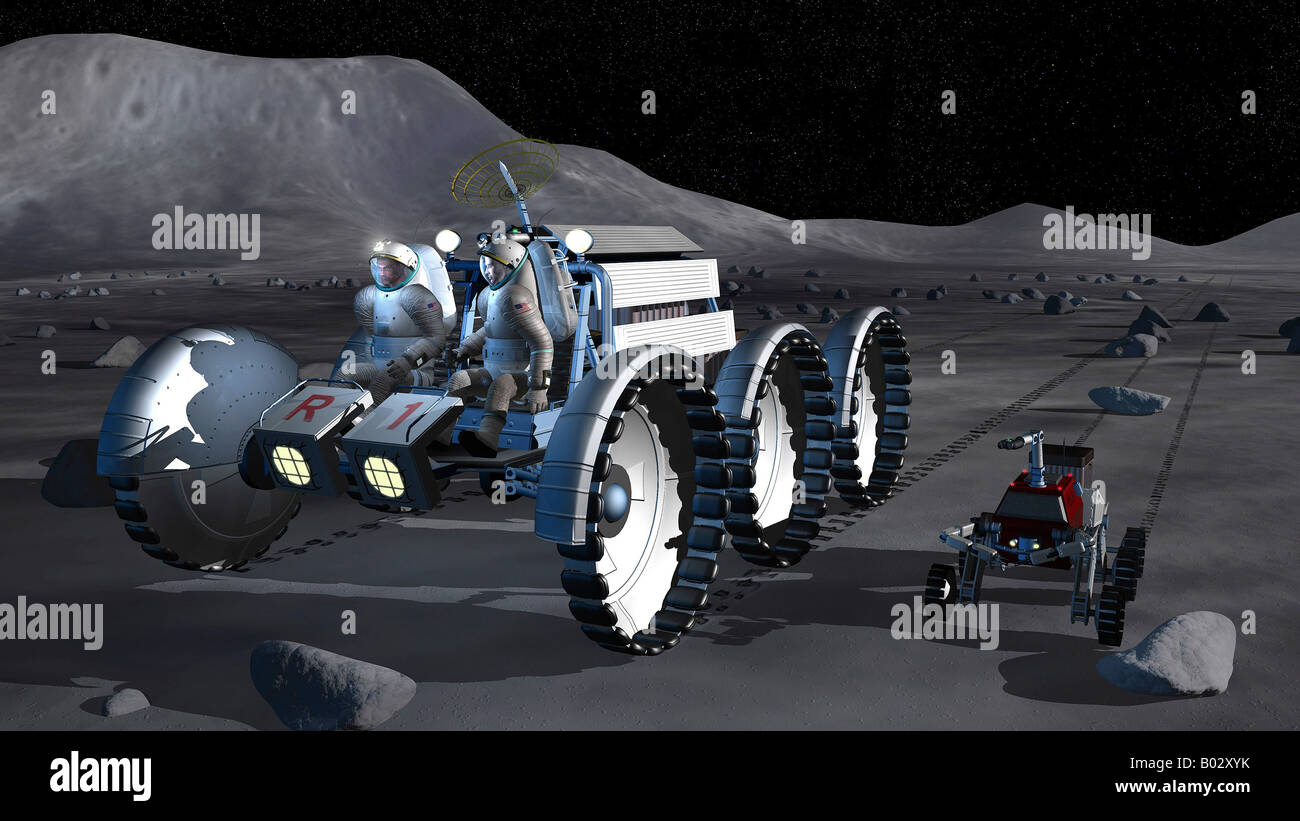 Artist's concept of future space exploration Stock Photo - Alamy