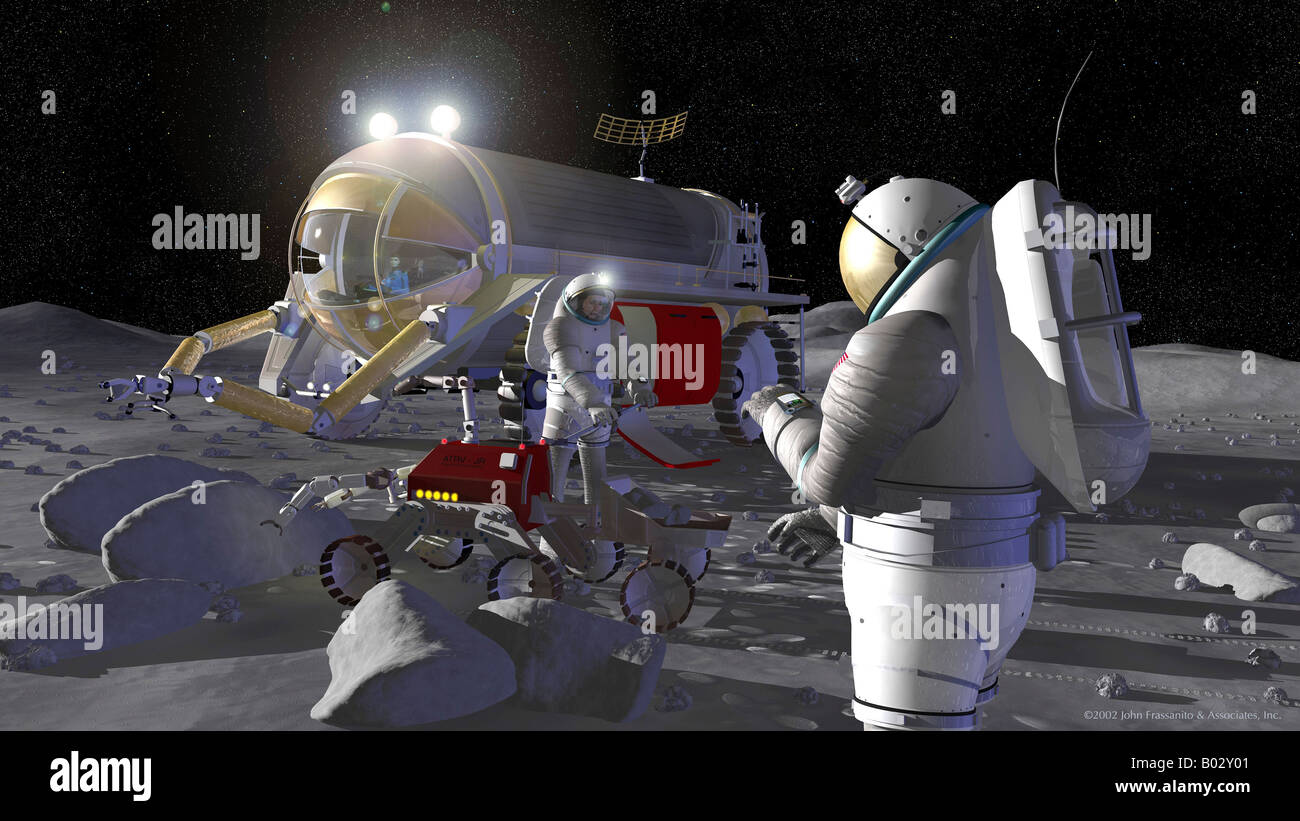 Artist's concept of future space exploration Stock Photo - Alamy