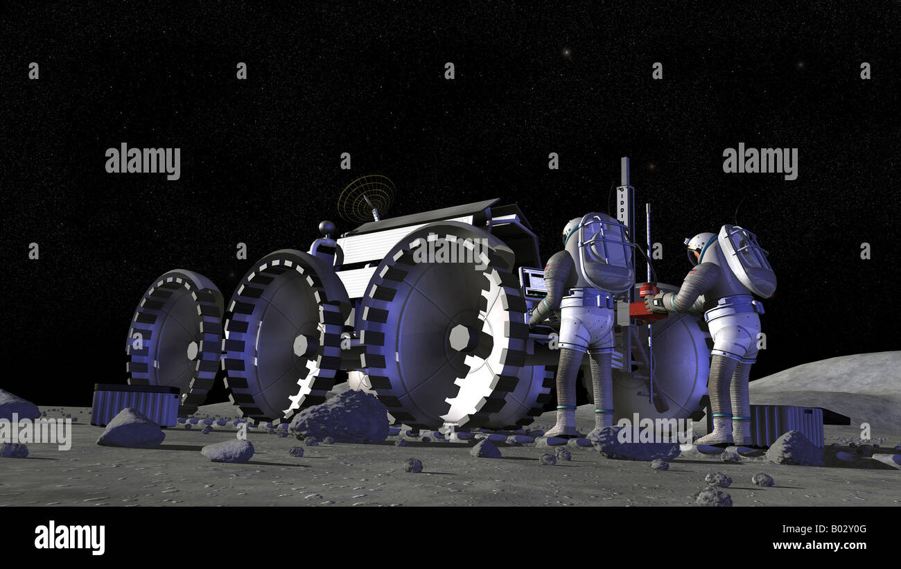 Artist's concept of future space exploration Stock Photo - Alamy