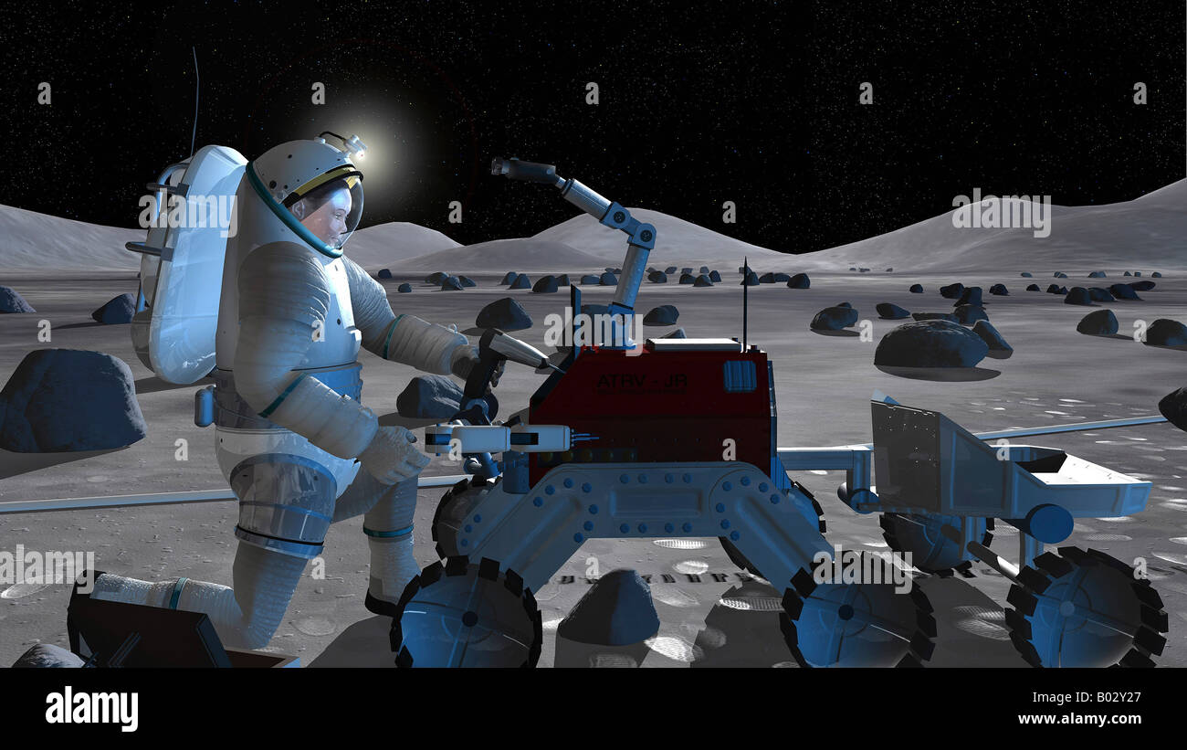 Artist's concept of future space exploration Stock Photo - Alamy