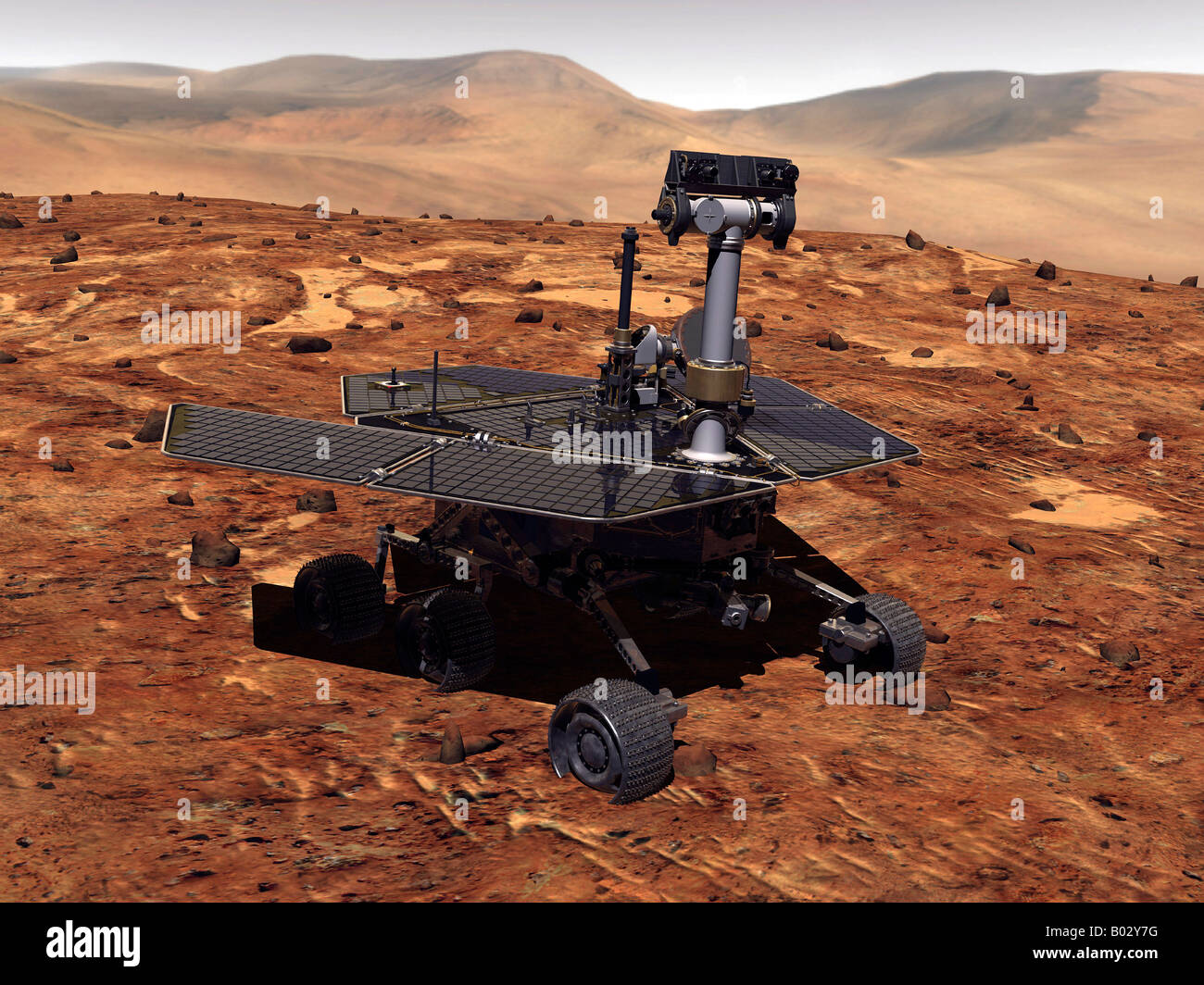 Artists rendition of Mars Rover Stock Photo - Alamy